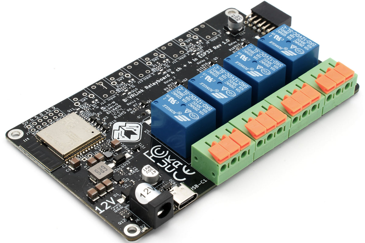 BEVRLink Relay Module, 4 Channel, 12V, ESP32 C6 WiFi, Bluetooth, Zigbe